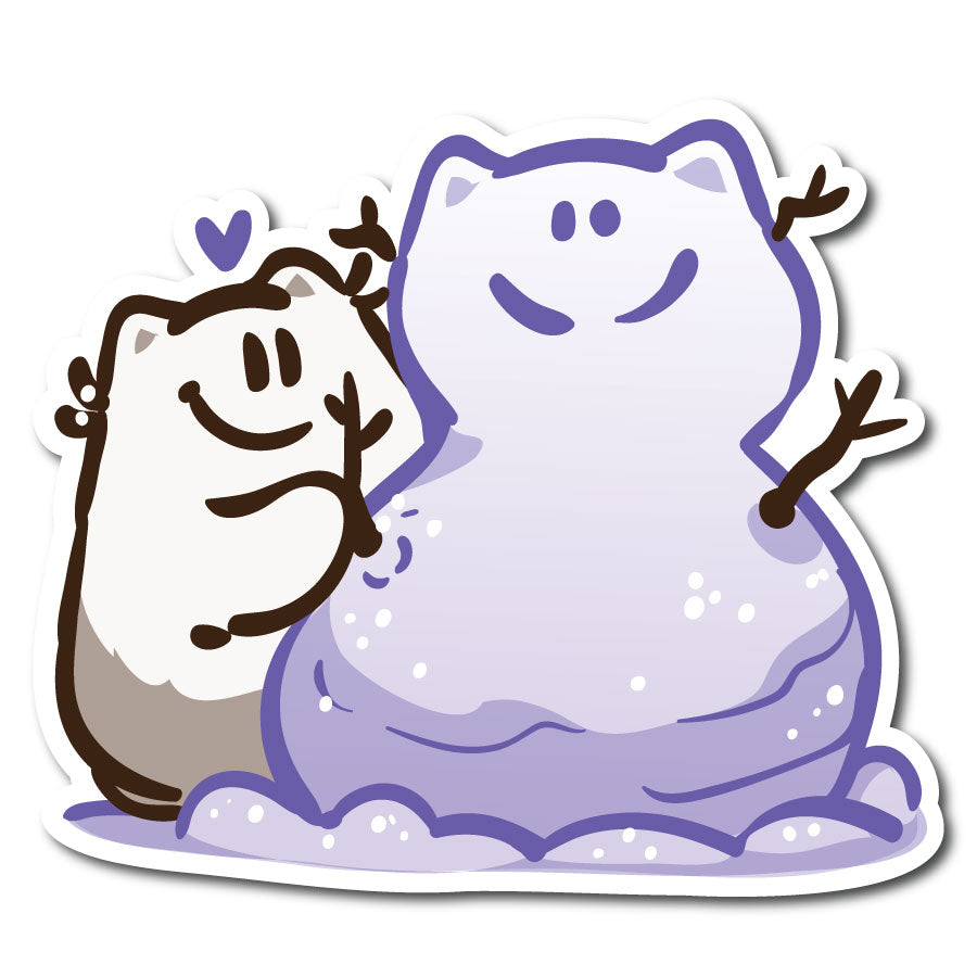 Snow Floof Vinyl Sticker - Cute Cat Sticker – BeKyoot