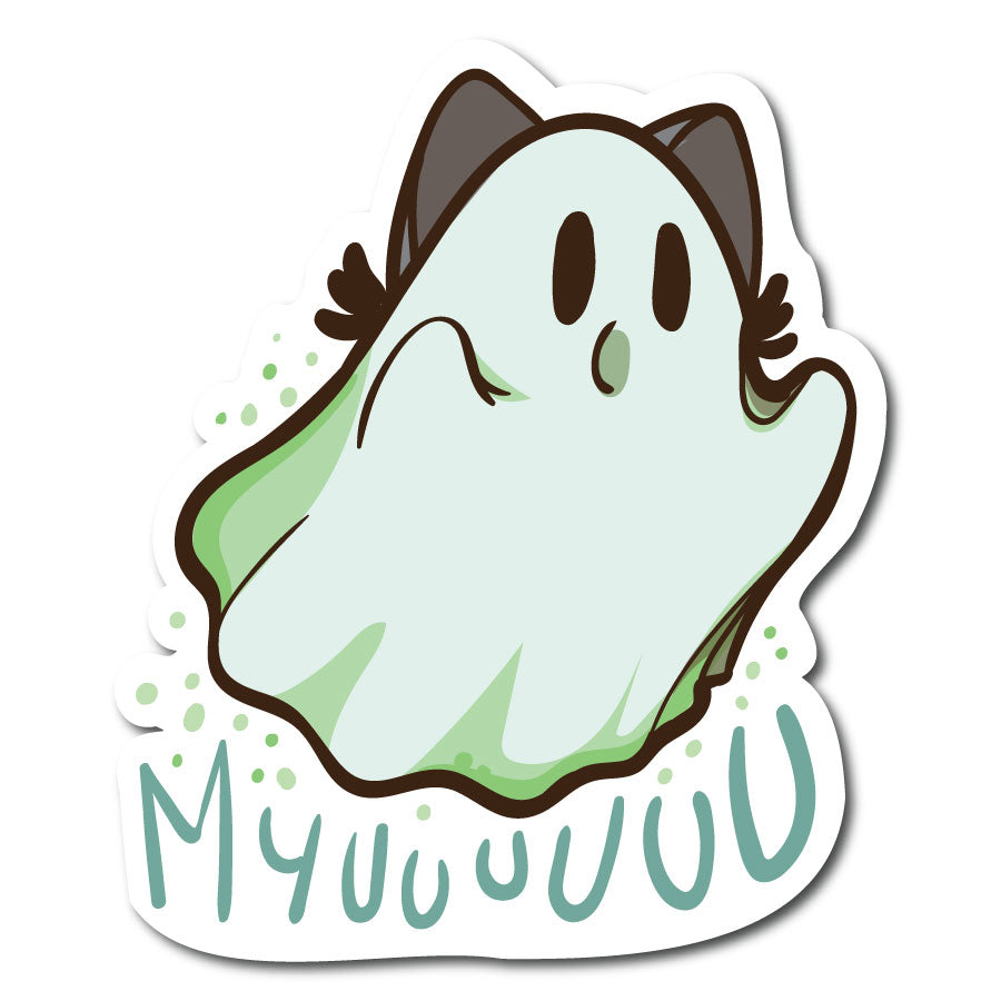 Ghost Tux Vinyl Sticker - Cute Cat Sticker – BeKyoot